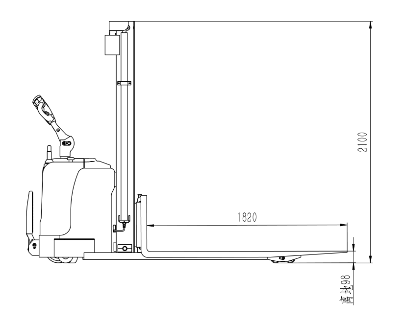 Rider Type Electric Stacker with Longer Fork ES-25N - WELIFTRICH
